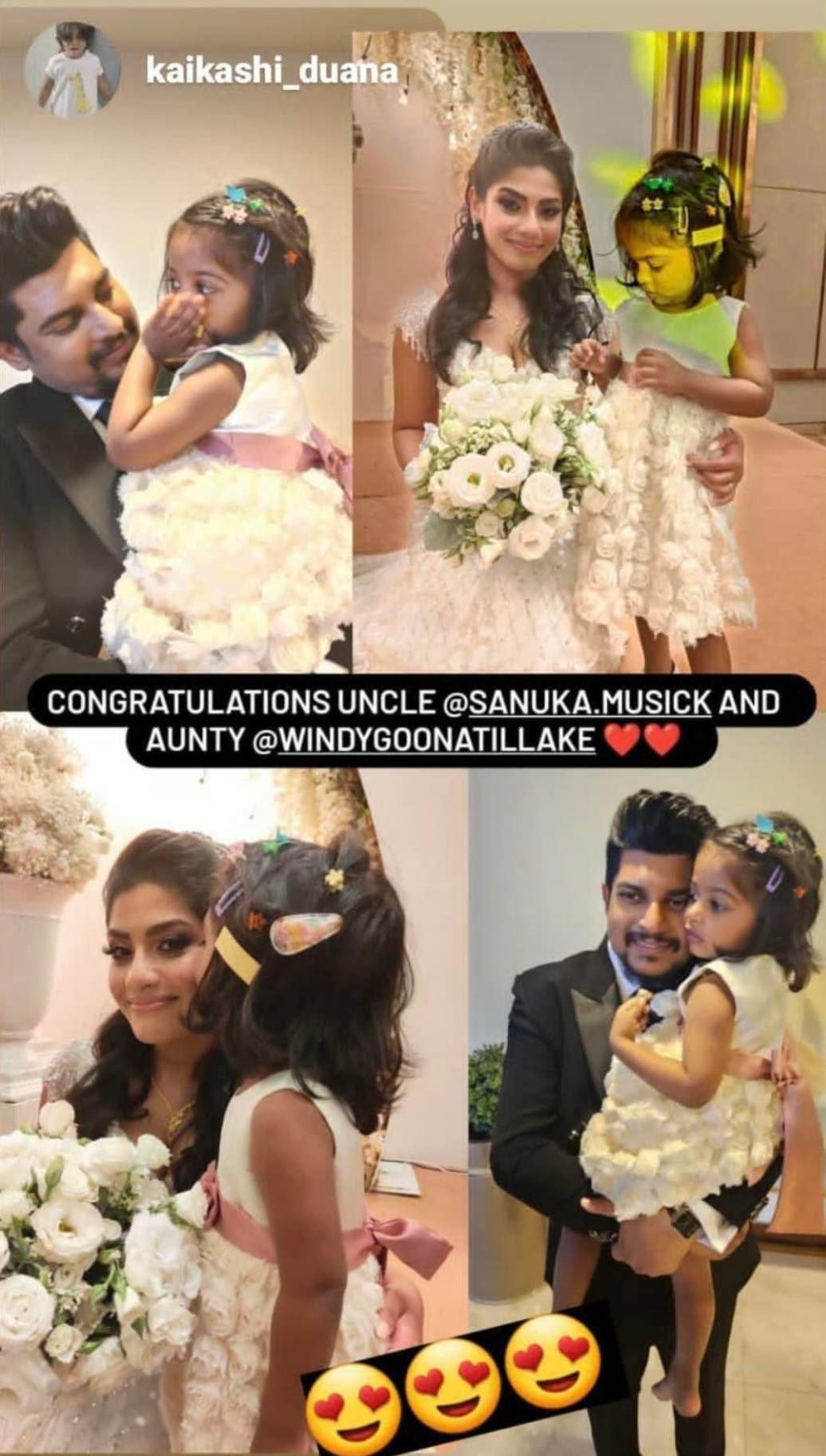 "සනුක අංකල්ටයි වින්ඩි ආන්ටිටයි සුබ මංගලම්..." සනුකගෙයි වින්ඩිගෙයි මංගල ...